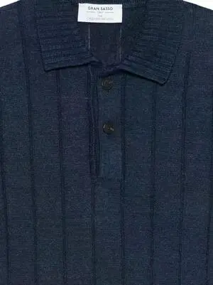 GRAN SASSO Ribbed-knit Polo Shirt