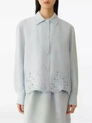 Fabiana Filippi Scalloped Embroidered Shirt - Blue