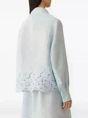 Fabiana Filippi Scalloped Embroidered Shirt - Blue
