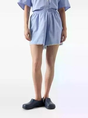 American Vintage Elasticated Mini Shorts - Blue