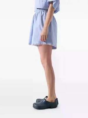 American Vintage Elasticated Mini Shorts - Blue