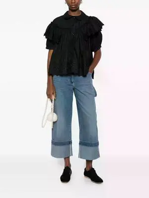 Simone Rocha Straight Leg Embellished Jeans
