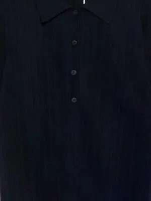 Closed Ribbed Buttoned T-shirt