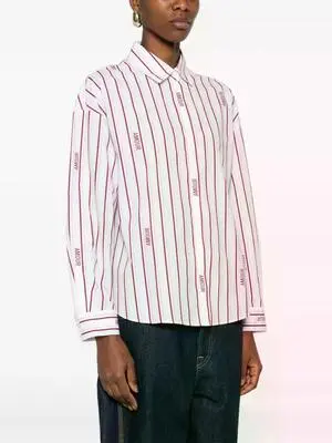 MARCCAIN Striped Shirt With Logo Detail