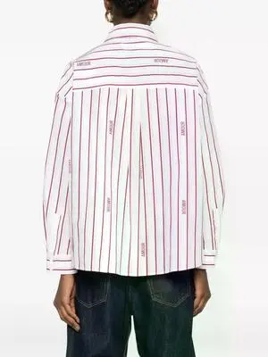 MARCCAIN Striped Shirt With Logo Detail