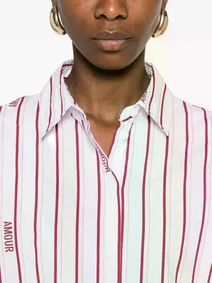 MARCCAIN Striped Shirt With Logo Detail