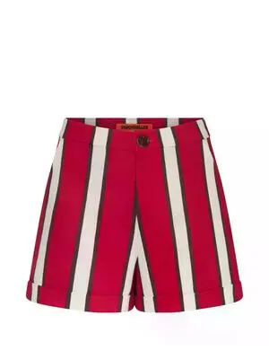 SIMONMILLER Striped Cuffed Hem Shorts