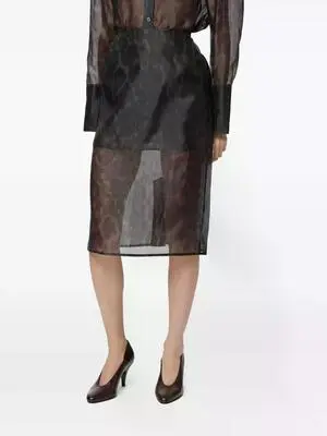 Apparis Tyra Leopard Print Midi Skirt