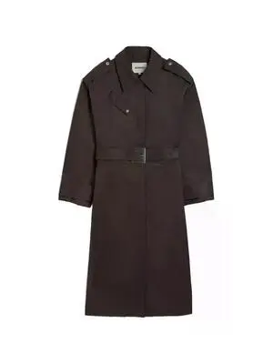 Apparis Belted Trench Coat - Black