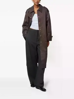 Apparis Belted Trench Coat - Black