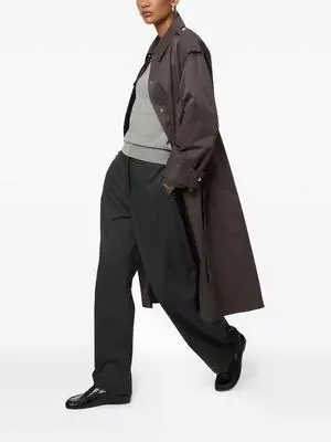 Apparis Belted Trench Coat - Black