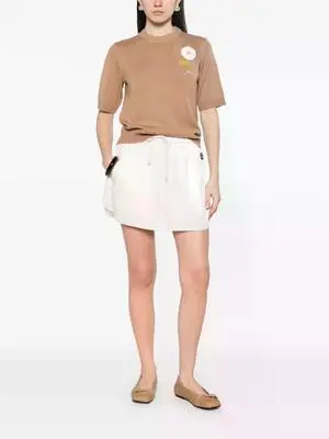 Kenzo Logo-patch Drawstring Mini Skirt