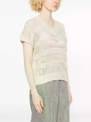 Peserico V-neck Short Sleeve Sweater