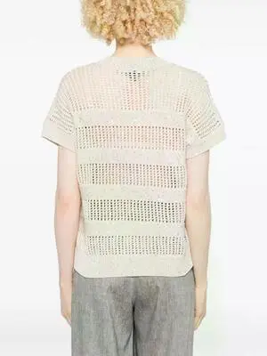 Peserico V-neck Short Sleeve Sweater