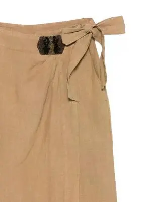 BAZAR DELUXE Embellished Tie Trousers
