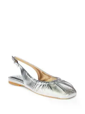 Ash Bibi Ruched Slingback Pumps - Silver