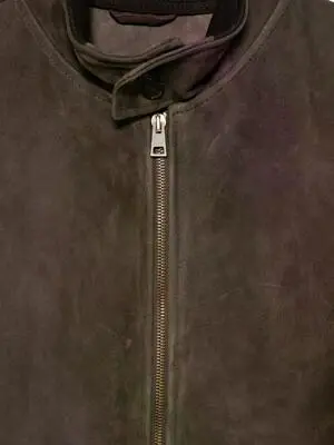 Boglioli Leather Zip Jacket - Brown