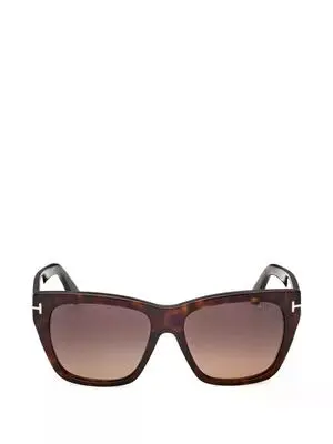 TOM FORD Square Frame Sunglasses - Brown
