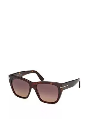 TOM FORD Square Frame Sunglasses - Brown