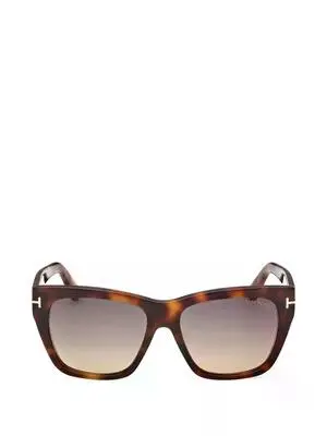 TOM FORD Square Frame Sunglasses - Brown