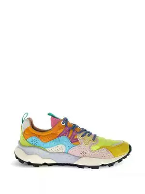 FLOWER MOUNTAIN Nubuck Leather Sneakers - Orange