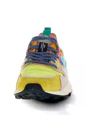 FLOWER MOUNTAIN Nubuck Leather Sneakers - Orange