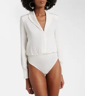 Roland Mouret Silk-satin Bodysuit