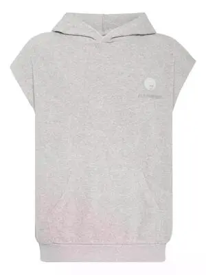 PLEIN SPORT Logo-patch Sleeveless Hoodie