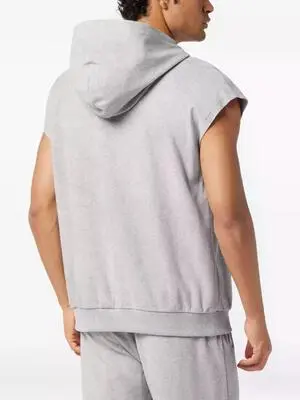 PLEIN SPORT Logo-patch Sleeveless Hoodie