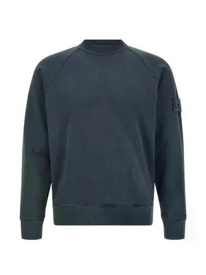 Stone Island Ghost Patch Detail Cotton Sweatshirt - Blue