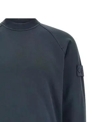 Stone Island Ghost Patch Detail Cotton Sweatshirt - Blue