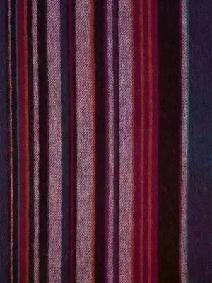 Paul Smith Striped Fringed Wool Scarf
