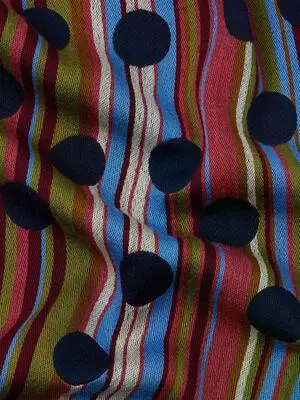 Paul Smith Striped Polka-dot Scarf