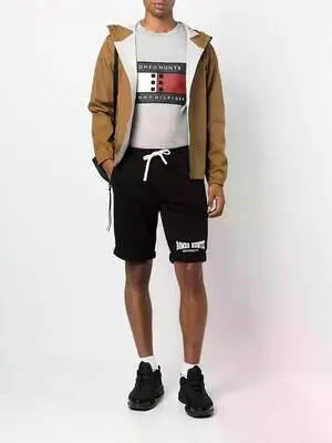 ROMEO HUNTE Logo-print Hooded Jacket - Brown
