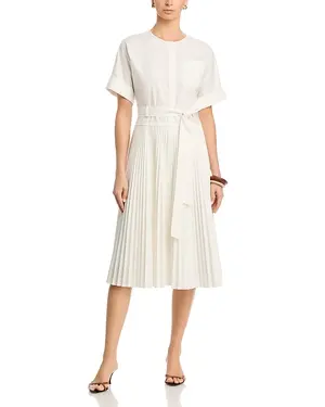 Kobi Halperin Loretta Pleated Midi Dress - White