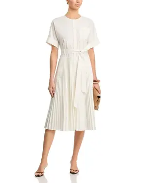 Kobi Halperin Loretta Pleated Midi Dress - White