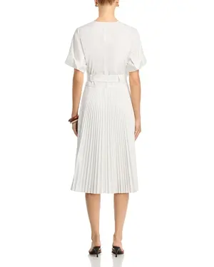 Kobi Halperin Loretta Pleated Midi Dress - White
