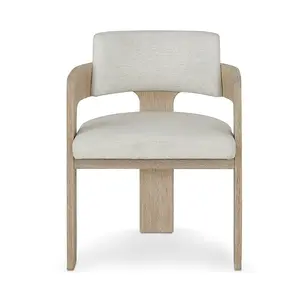 UNIVERSAL Dockside Arm Chair - Natural Oak Finish/nomad Snow Fabric/ P