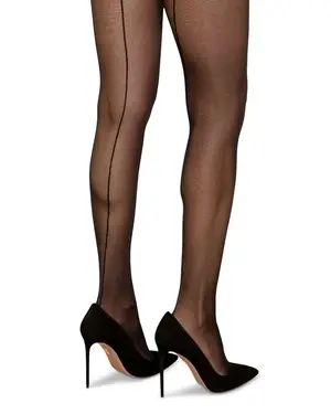 HIGH HEEL JUNGLE Back Seam Tights - Black