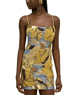 Cult Gaia Bebe Embellished Floral Mini Dress - Wild Dahli