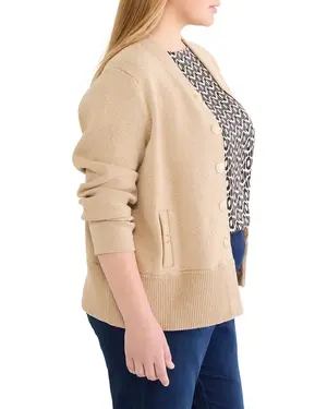 NIC+ZOE Knit Bomber Jacket - Jute