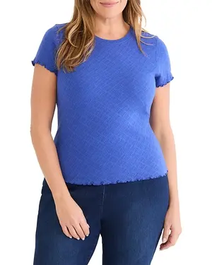 Nic+zoe Lace Up T-shirts For Women