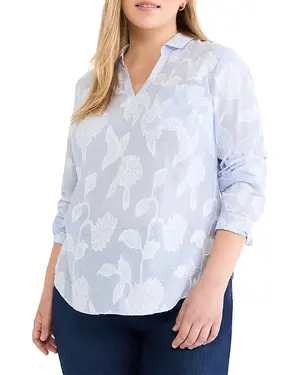 NIC+ZOE Floral Jacquard Top
