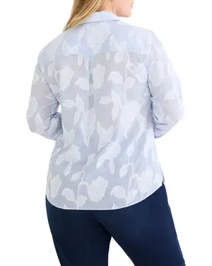 NIC+ZOE Floral Jacquard Top