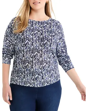 NIC+ZOE Crosshatch Sweater