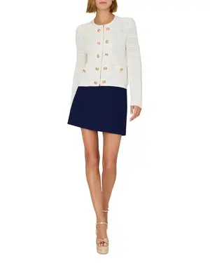 MILLY Lizzy Cady Mini Skirt - Navy