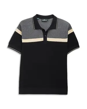 Rodd & Gunn Barret Reef Color Blocked Polo - Charcoal