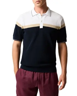 Rodd & Gunn Barret Reef Color Blocked Polo - Midnight