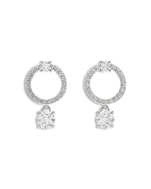 SWAROVSKI Constella Crystal & Zirconia Drop Earrings - Silver