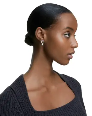 SWAROVSKI Constella Crystal & Zirconia Drop Earrings - Silver
